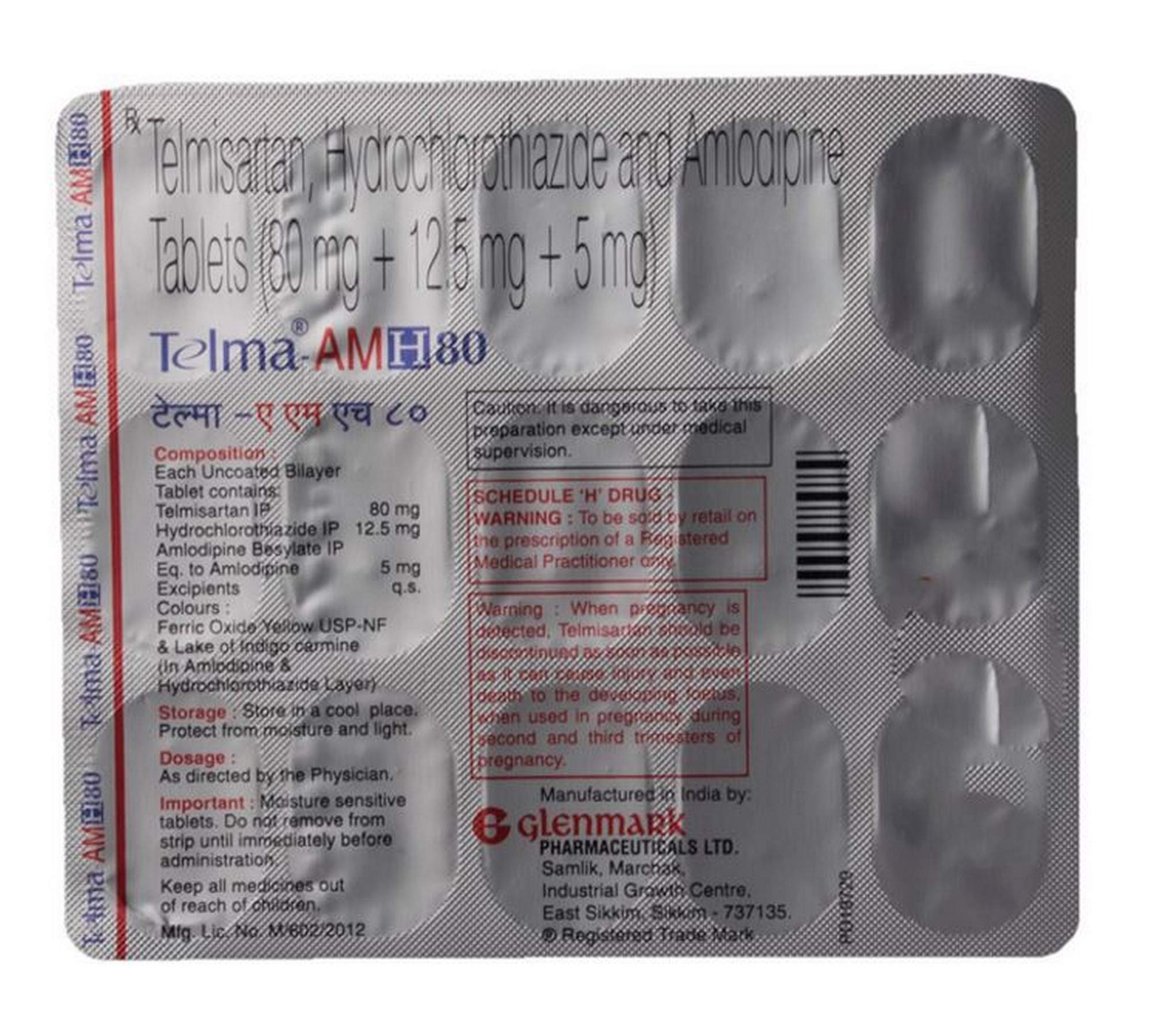 Telma-AM H 80 Tablet